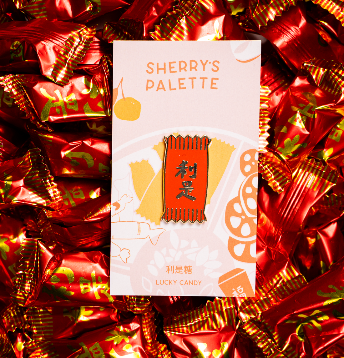 Lucky Candy Enamel Pin – Sherry's Palette